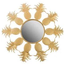 Dekospiegel "Annama", gold (goldfarben), B:50cm H:50cm T:2cm, MyFlair M&Ouml;BEL & ACCESSOIRES, Spiegel, Wandspiegel, gold, Landhaus, rund, Rahmen aus Metall, Bl&uuml;tenform