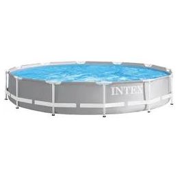 Framepool Intex "PrismFrame", grau (grau, blau), H:76cm &Oslash;:366cm, Schwimmbecken, &Oslash;xH: 366x76cm