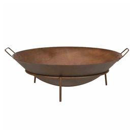 siena GARDEN Feuerschale Rusty &Oslash; 70 cm Gusseisen rostbraun, mit Griffen