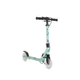 Byox Kinderroller Snazzy faltbar Hinterradbremse Seitenst&auml;nder LED-R&auml;der 100 kg gr&uuml;n
