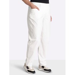 Webhose sheego, Damen, Gr. 46, Normalgr&ouml;&szlig;en, ecru, 97% Baumwolle, 3% Elasthan, unifarben, Hosen