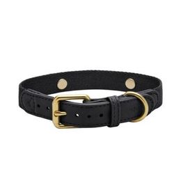 Barkalot Hundehalsband Veganes Leder schwarz M