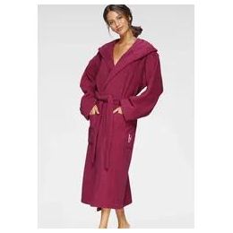Unisex-Bademantel Bruno Banani "Robby, ideal f&uuml;r Sauna & Spa, Standardl&auml;nge & &Uuml;berl&auml;nge" Gr. XL, lila (beere), L:125cm, Walkfrottee, Hausm&auml;ntel, Damen & Herren Badem&auml;ntel, Baumwolle, mit Taschen, Sauna, XS-3XL