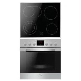Amica Elektro-Herd-Set "EHC 12916 E", Energieeffizienz: A (A+++-D), silber (edelstahlfarben), Herdsets, Komfortables Kochen und Backen mit bequemer Handhabung