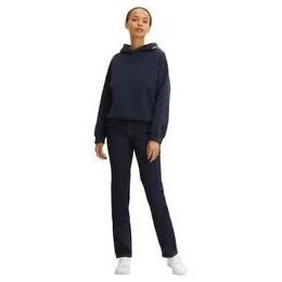 Gerade Jeans Tom Tailor "Alexa Straight", Damen, Gr. 26, L&auml;nge 32, blau (rinsed blau denim), Denim/Jeans, Obermaterial: 69% Baumwolle, 20% Polyester, 9% Viskose, 2% sonstige Fasern, unifarben, bequem lang, Jeans, mit Kontrastn&auml;hten