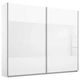 Schwebet&uuml;renschrank Rauch "Quadra Schlafzimmerschrank in vielen Breiten", wei&szlig; (wei&szlig;, wei&szlig;glas), B:226cm H:230cm T:62cm, Holzwerkstoff, Schr&auml;nke, Schwebet&uuml;renschrank, Kleiderschrank Garderobenschrank Schrank mit Glaselementen