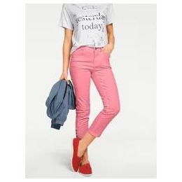 7/8-Hose Heine, Damen, Gr. 48, Normalgr&ouml;&szlig;en, pink (softpink), 98% Baumwolle, 2% Elasthan, Miedereinsatz:85% Polyester, 15% Elasthan, unifarben, 7/8-L&auml;nge, Hosen 7/8-Hose