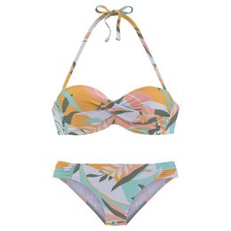 Sunseeker Set: B&uuml;gel-Bandeau-Bikini 'Allis' mehrfarbig Gr. 32 Cup A. Mit Seitlichen St&auml;bchen Und Mit B&uuml;gel
