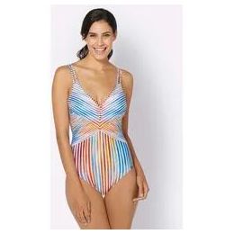 Badeanzug Sunflair, Damen, Gr. 44, Cup D, bunt (bunt, gestreift), Elasthan, Polyamid, Badeanz&uuml;ge Badeanzug