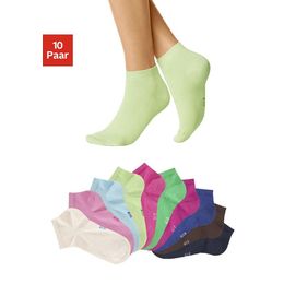 H.I.S. H.I.S Kurzsocken 'Damen Sport Basic Socken, Laufsocken ohne Frottee' mehrfarbig Gr. 35-38 f&uuml;r Damen. Elastisch. Nachhaltig.