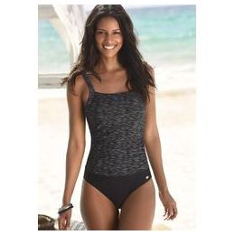 Badeanzug Kangaroos, Damen, Gr. 40, Cup E, schwarz (schwarz, bedruckt), Polyamid, Badeanz&uuml;ge Badeanzug, Shaping-Einsatz vorn, Softcups, Unterbrustgummi, verstellbare Tr&auml;ger