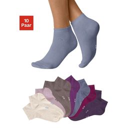 H.I.S. H.I.S Kurzsocken 'Damen Sport Basic Socken, Laufsocken ohne Frottee' mehrfarbig Gr. 35-38 f&uuml;r Damen. Elastisch. Nachhaltig.