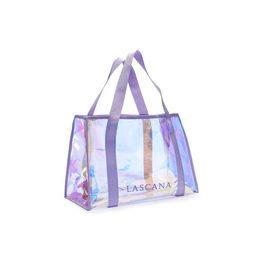 Lascana Shopper violett Gr. f&uuml;r Damen. Mit Logodruck