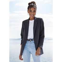 Lascana Longblazer mehrfarbig Gr. 42 f&uuml;r Damen. Figurumspielend