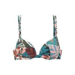 Buffalo Push-Up-Bikini-Top 'Moana' blau Gr. 38 Cup AA. Mit B&uuml;gel. Nachhaltig.