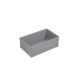 Stapelkasten aus Polyethylen, ohne Verst&auml;rkungsrippen, Volumen 35 l, grau kaiserkraft