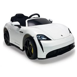 Injusa Porsche Taycan 12V Elektroauto f&uuml;r Kinder ab 3 Jahren &ndash; Luxus Kinderauto mit Licht & Sound