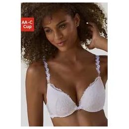 Push-up-BH Vivance, Damen, Gr. 75, Cup B, wei&szlig; (reinwei&szlig;), Microtouch, Obermaterial: 90% Polyamid, 10% Elasthan, BHs Push-up-BH, mit 3 Tr&auml;gern (Wechseltr&auml;ger) zum Austauschen, sexy Dessous