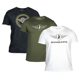 Z&uuml;ndapp 3 Z&uuml;ndapp T-Shirt mit Print retro f&uuml;r Herren oder Damen S - XXL Dreierpack Basic Shirt unisex 100 % Baumwolle