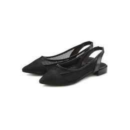 French Connection Ballerina 'Riemchenballerina, Halbschuh, Slipper, Sandale, Sommerschuhe' schwarz Gr. 38 f&uuml;r Damen