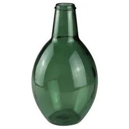 Bodenvase AM Design, gr&uuml;n, B:20cm H:38cm T:20cm, Glas, Vasen, mundgelasen, H&ouml;he 38 cm
