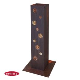 bellissa bellissa&reg; Corten Feuers&auml;ule 70cm Lichts&auml;ule Windlicht S&auml;ule Garten