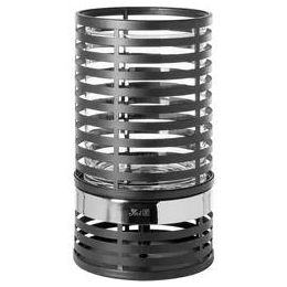 Windlicht Fink "MATERA", silber (schwarz, silberfarben), H:30cm &Oslash;:18,5cm, Eisen, Glas, Kerzenhalter, Windlicht, Windlichts&auml;ule aus Eisen, mit Glaszylinder, H&ouml;he ca. 30 cm