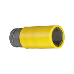 Gedore RED Schlagschraubereinsatz mit Schonh&uuml;lse, Nuss 1/2" 12,5 mm Antrieb, 6-kant, SW 19 mm, lang, Auto/KFZ, R63041916 (3300586)