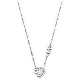 Kette mit Anh&auml;nger Michael Kors "Schmuck Geschenk Silber 925 Halsschmuck PREMIUM HEART Herz", silber (silberfarben, kristallwei&szlig;), Halsketten, Damen, Silber 925 (Sterlingsilber), L: 45,5, mit Zirkonia (synth.) oder Glasstein