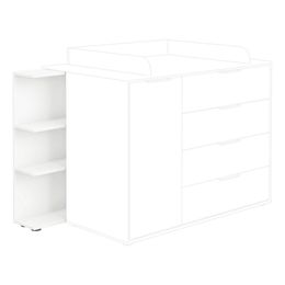Paidi Babyunterstellregal Lieven, Wei&szlig;, Holzwerkstoff, 2 F&auml;cher, 45.0x92.4x21.3 cm, Blauer Engel, Goldenes M, Babym&ouml;bel, Babyzimmerregale