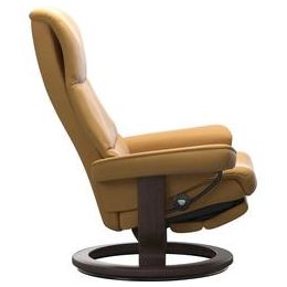 Relaxsessel stressless "View", gelb (honey paloma), B:79cm H:109cm T:77cm, Leder BATICK: BATICK ist ein leicht korrigiertes, durchgef&auml;rbtes und genarbtes M&ouml;belleder, bei dem die meisten Unebenheiten und Spuren in der Regel entfernt wurden.;Leder PALOMA: PALOMA ist ein durchgef&auml;rbtes Semianilin-M&ouml;belleder mit nat&uuml;rlicher Narbung.;ROHLEDER Stoff Q2 FARON: Ein fester zuverl&auml;ssiger Boucl&eacute; mit einem st