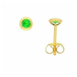 Adelia&acute;s Paar Ohrh&auml;nger ADELIA ́S "Damen Goldschmuck", gr&uuml;n, Ohrringe, Damen, Damen, Gold, 585 Gold mit Smaragd Goldschmuck f&uuml;r Damen