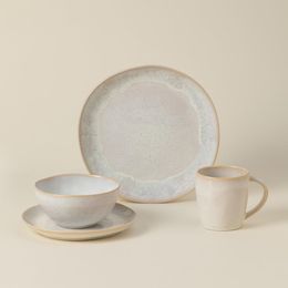 Costa Nova Kombiservice Eivissa, Creme, Keramik, 4-teilig, 440 ml,670 ml, Handmade in Europe, Essen & Trinken, Geschirr, Geschirr-Sets, Kombiservice