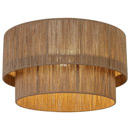 Novel Deckenleuchte, Braun, Wei&szlig;, Metall, Kunststoff, Textil, Uni,Uni, rund,rund, 27 cm, Lampen & Leuchten, Innenbeleuchtung, Deckenleuchten