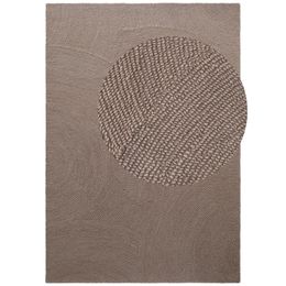 Hanse Home Wollteppich Calmio, Taupe, Textil, Struktur, rechteckig, 160x230 cm, f&uuml;r Fu&szlig;bodenheizung geeignet, in verschiedenen Gr&ouml;&szlig;en erh&auml;ltlich, pflegeleicht, strapazierf&auml;hig, Teppiche & B&ouml;den, Teppiche, Naturteppiche