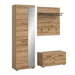 Garderobe SCOUT 3-teilig Eiche dunkel