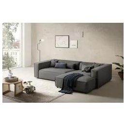 Ecksofa "PIARA XXL, Big-Sofa, Cord, Leinenoptik o. Strukturstoff, L-Form", grau (anthrazit), B:288cm H:66cm T:198cm, 100% Polyester, LeGer Home by Lena Gercke, Sofas, Ecksofa, wahlweise Ottomane rechts/links, Kedernaht, extra tiefe Sitzfl&auml;che, Topseller