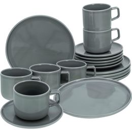 Creatable Kaffeeservice Chef Collection Grau, 18-teilig
