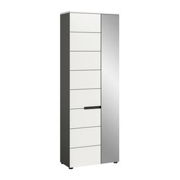 Garderobe CANU Grau, Wei&szlig;