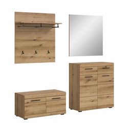 Garderobe SCOUT 4-teilig Eiche dunkel