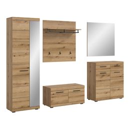 Garderobe SCOUT 5-teilig Eiche dunkel