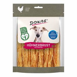 Dokas Tierwohl H&uuml;hnerbrust in Streifen Hundesnacks fettarm 170g