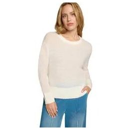 Strickpullover Zero "Damen mit Alpakawolle", Damen, Gr. 34, eggnog, Strick, Obermaterial: 45% Polyamid, 38% Polyacryl, 11% Wolle, 6% Alpaka. F&uuml;llung:, durchscheinend, figurbetont normal, Rundhals, eng B&uuml;ndchen krempelbar, Pullover Strickpullover, Plain/ohne Details
