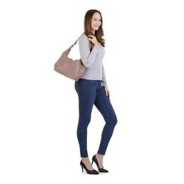 Shopper Samantha Look, Damen, Gr. B/H/T: 35cm x 25cm x 10cm onesize, rosa, Leder, unifarben, Taschen Shopper, echt Leder, Made in Italy