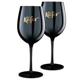 Feinkost K&auml;fer Cocktailglas K&Auml;FER, schwarz, B:9cm H:23cm &Oslash;:9cm, Kristallglas, Trinkgef&auml;&szlig;e, Cocktailglas, 600 ml, H&ouml;he ca. 23 cm