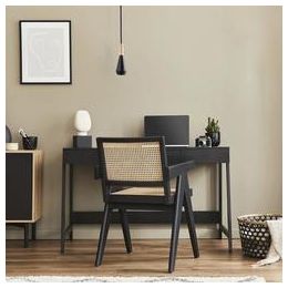 Paco Home Pendelleuchte "MORA", schwarz, &Oslash; 9cm H: 26cm, Leuchten, Wohnzimmer Esszimmer Klein Modern Holz Metall GU10 Trichterform, Pendelleuchte