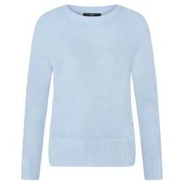 Strickpullover Zero "Damen mit Alpakawolle", Damen, Gr. 38, soft chambray, Strick, Obermaterial: 45% Polyamid, 38% Polyacryl, 11% Wolle, 6% Alpaka. F&uuml;llung:, durchscheinend, figurbetont normal, Rundhals, eng B&uuml;ndchen krempelbar, Pullover Strickpullover, Plain/ohne Details