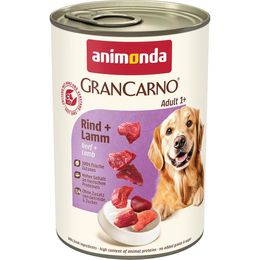 animonda GranCarno Adult Rind und Lamm Hunde-Nassfutter getreidefrei 6x400g