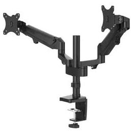 Hama Monitor-Halterung "Bildschirm Halterung, 33-81 cm(13"-32"), 2 Monitore, Schwarz", schwarz, B:27cm H:16,8cm T:41cm, Ger&auml;tehalterungen