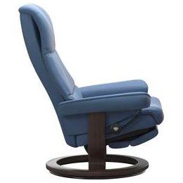 Relaxsessel stressless "View", lazuli blau batick, B:79cm H:109cm T:77cm, Leder BATICK: BATICK ist ein leicht korrigiertes, durchgef&auml;rbtes und genarbtes M&ouml;belleder, bei dem die meisten Unebenheiten und Spuren in der Regel entfernt wurden.;Leder PALOMA: PALOMA ist ein durchgef&auml;rbtes Semianilin-M&ouml;belleder mit nat&uuml;rlicher Narbung.;ROHLEDER Stoff Q2 FARON: Ein fester zuverl&auml;ssiger Boucl&eacute; mit einem str